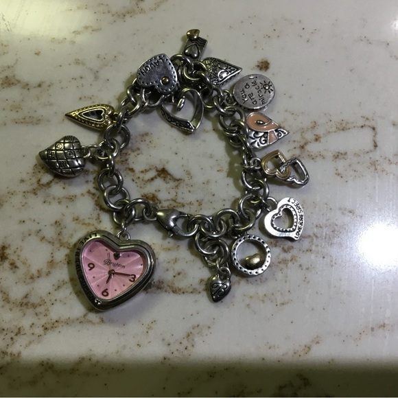 Brighton | Jewelry | Brighton Bc Power Of Pink 2 Chrms Heart Shaped ...